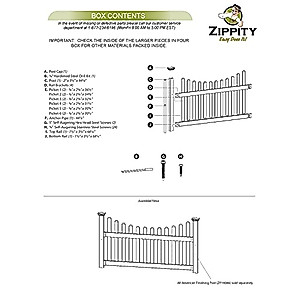 Zippity Outdoor Products ZP19041 No Dig All American Fence, White