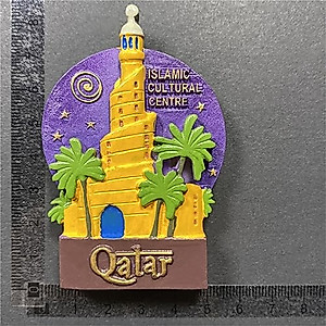 Islamic Cultural Centre Doha Qatar Refrigerator Magnet Travel Souvenir 3D Fridge Decoration Magnetic Sticker Craft Collection