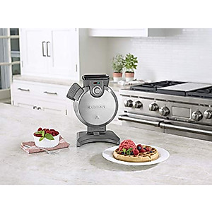 Cuisinart WAF-V100 Vertical Waffle Maker, Silver (Renewed)