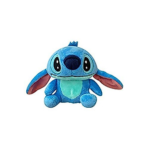 Fluffy Plush Soft TPU Blue Stitch Case with Keychain for AirPods 1 2 1st 2nd Generation AirPods1 AirPods2 3D Cartoon Cute Lovely Adorable Kawaii Kids Girls Women