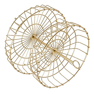 Naroote Fruit Basket Gold Color Nonslip Fruit Basket for Desktop Computer