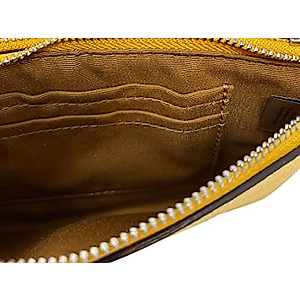 COACH Pebbled Leather Double Corner Zip Wristlet Canary Style No 6649