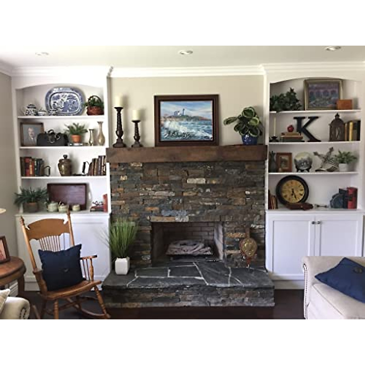 Reclaimed Barnwood Beam Fireplace Mantel (Wood, 4"x6"x72")