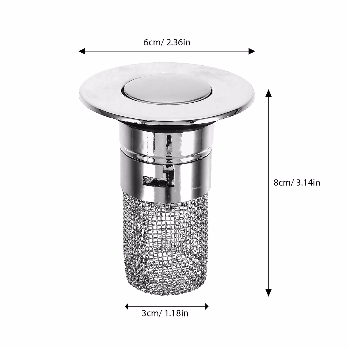 Kichvoe Wash Basin Drainer Sink Drain Plugs Kitchen Sink Drainer Plugs Bathroom Sink Stopper Sink Stopper Drainer Bathtub Cups Sink Hair Catcher Anti-blocking Substitute Brass Washbasin