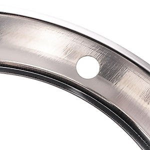 Jkjhbhged 2PCS Stainless Steel Wok Ring Metallic Round Bottom Wok Rack 10.43X11.8Inch Universal Size Inch for Gas Stove Fry Pans