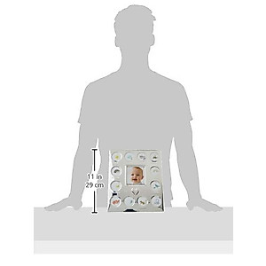 Carter's Baby's First Year Animal Theme Silver Metal Month by Month Picture Frame, 9.75" L x 11.75" H