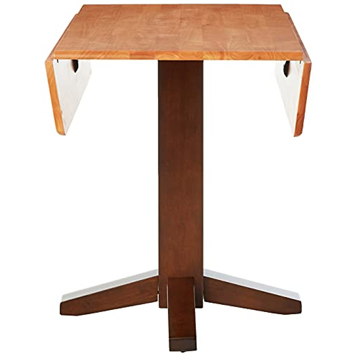 International Concepts Square Dual Drop Leaf Dining Table, 36", Cinnamon/Espresso