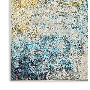 Nourison Celestial Modern Abstract Sealife 5'3" x 7'3" Area -Rug, Easy -Cleaning, Non Shedding, Bed Room, Living Room, Dining Room, Kitchen (5x7)