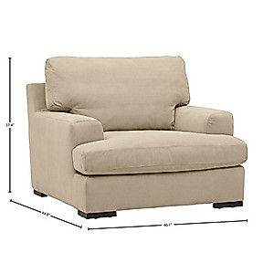 Amazon Brand – Stone & Beam Lauren Down-Filled Oversized Living Room Accent Armchair, 46"W, Fawn