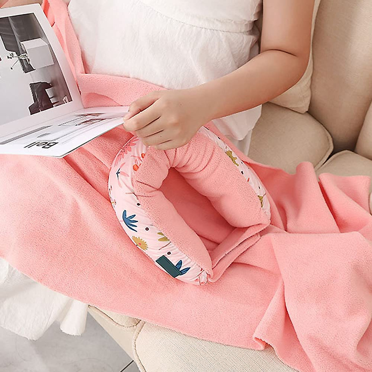 VTOSEN 3in1 U Shape Neck Shoulder Pillow Blanket Scarf for Home Office Travel, Chair Cushions for Dining Chairs, Kitchen Chair Pads