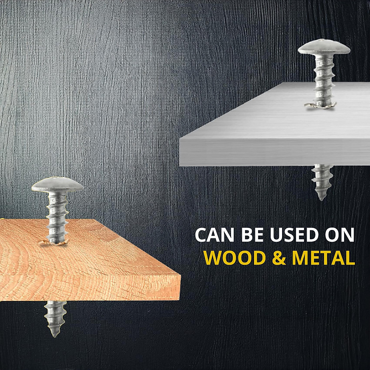 #10 x 1/2" Stainless Steel Sheet Metal Screws, 18-8 Marine Phillips Truss Head Screws, Self Tapping Screws for Metal and Wood, Pack of 25