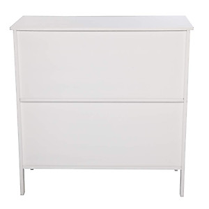 Storage Sideboard Buffet, Transparent Double Door Side Cabinet Wooden Storage Cupboard with Glass Door for Home Kitchen Hallway Dining Room, Console Table Server Display, White