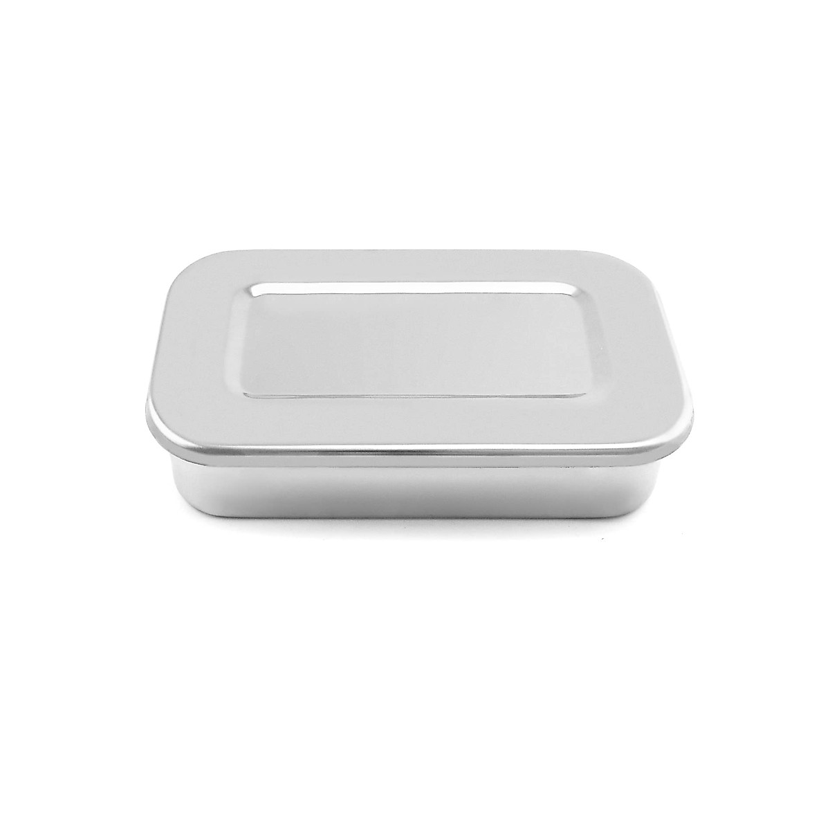 QWORK Stainless Steel Instrument Tray Organizer with Lid, 2 Pack, 8" Container, Instruments Solid Box, Square Sterilization Box Container for Lab Instrument Supplies