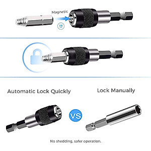 Gifts for Men and Women, Damaged Screw Extractor Kit and Stripped Screw Extractor Set with Magnetic Extension Bit Holder and Socket Adapter Easily and Quickly Remove Damaged, Broken or Stripped Screws
