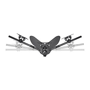 Monoprice Triple Monitor Pyramid Free Standing Desk Mount 1534; - 3034;, Black, Model:115707