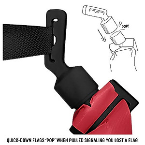 CHAMPRO Quick Down Pop Flag Belt, Scarlet, Individual