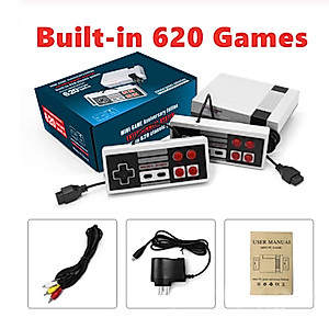 LIFTREN Plug & Play Classic Handheld Game Console,Classic Game Console Built-in 620 Game Handheld Game Console, Video Game Player Console for Family TV Video (Game Console-01)