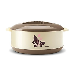MILTON Orchid 1500 Inner Steel Casserole, 1260 ml, Light Brown | PU Insulated | BPA Free |Odour Proof | Food Grade | Easy to Carry | Easy to Store | Ideal for Chapatti | Roti | Curd Maker