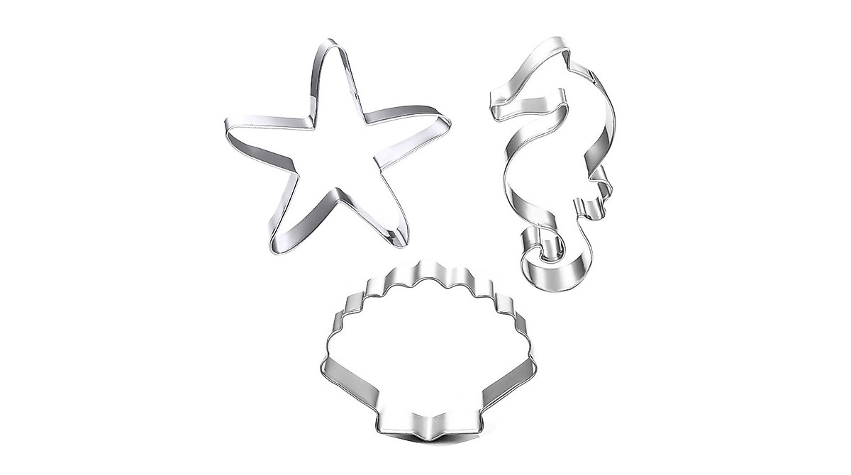 Winrase Stainless Steel Starfish Cookie Cutter Set - 3 Pieces