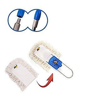 YCUTE Commercial Strength Cotton Dust Mop Refill, Thick Tufted Replacement Head for Home & Commercial Use, Fits Standard Size Mop Frame, Perfect for Hardwood, Laminate, Concrete (35")