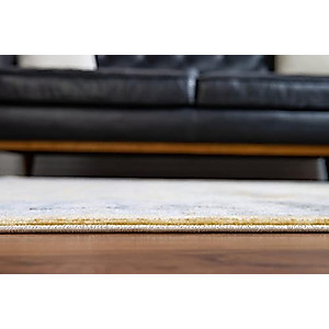 Unique Loom Baracoa Collection Area Rug - Prado (2' 2" x 6' 1" Runner, Yellow/ Ivory)