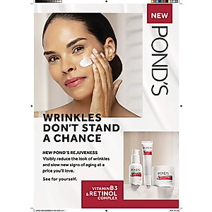 Pond's Rejuveness Brightening Under Eye Cream for Wrinkles with Vitamin B3 and Retinol Complex, Daily Anti-Aging Eye Cream Cr1 fl oz, 3 Pack