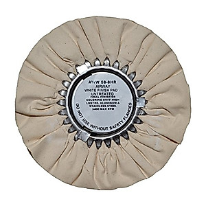 Zephyr Products AWW58-8WB White 8" Airway Buffing Wheel with 1 LB White Bar Final Finish, 1 Pack