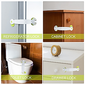 5 Pack Refrigerator Door Lock, Mini Fridge Lock Child Safety, Child Proof Cabinet Locks, Fits Perfectly for Locking Cabinets, Sliding Door, Drawers, Toilet Seat, Freezer, Closet Seat, Window, Oven