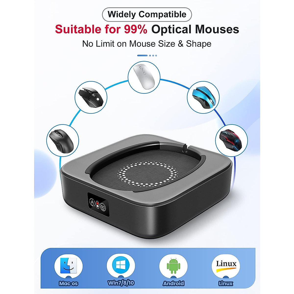Meatanty Mouse Mover Undetectable, Super-Silent Mouse Jiggler Device Move Randomly, Automatic Wiggler Shaker Giggler, Adjustable Interval Timer, Keep Computer Laptop Active for Office Home Remote Work