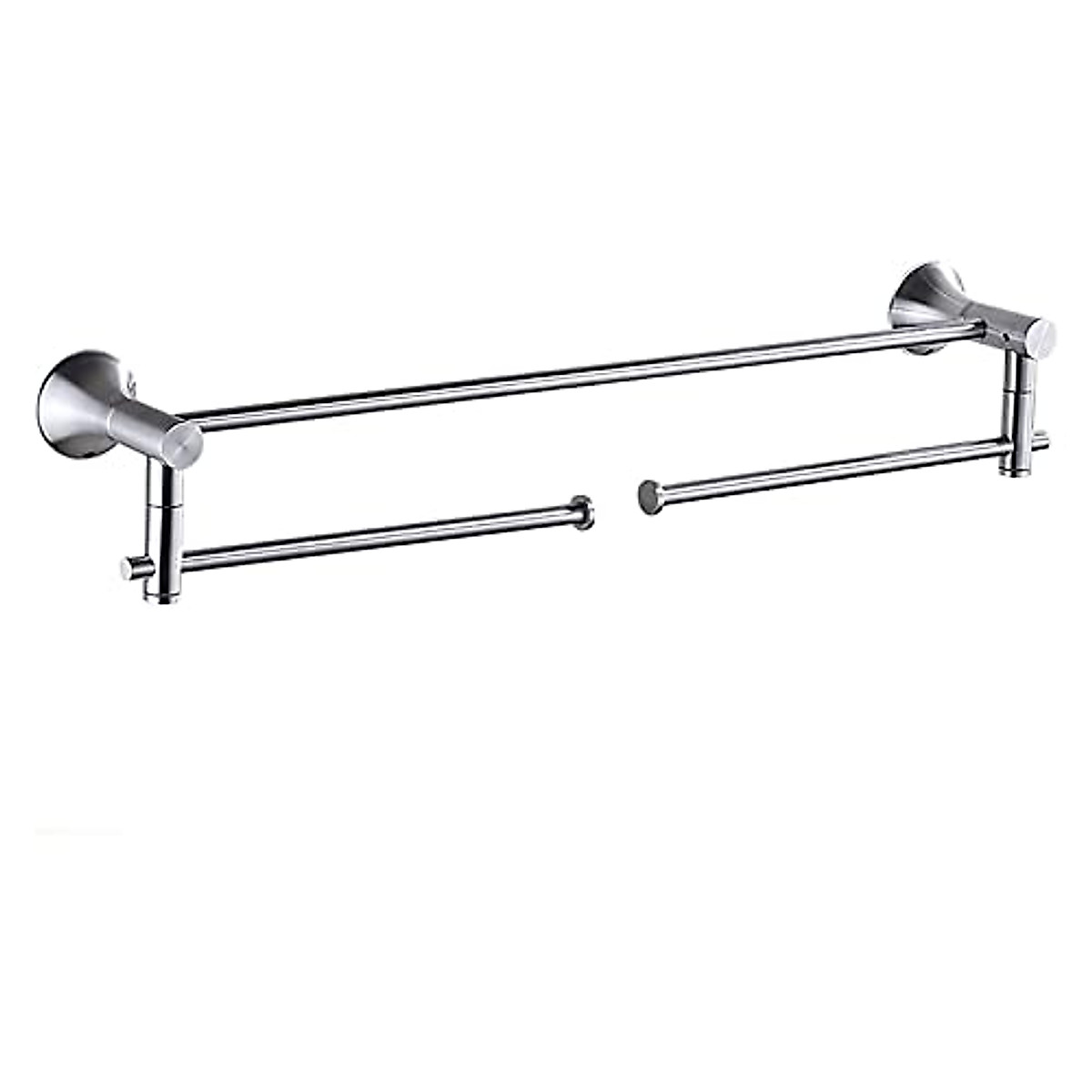 Towel BAR Rack Towel Rail Towel Bar Holder Bathroom Rotating Towel Bar 304 Stainless Steel Brushed Single Pole Double Pole Towel Rack Kitchen Hanging Rod
