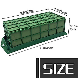 2 Pieces Floral Foam Cage,Flower Arrangements Supplies with Floral Foam,Rectangle Flower Holder Floral Foam Bricks for Fresh Flower Wedding Holiday Decorations