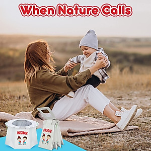 Nuby Disposable Travel Potty with Liner - Foldable and Portable Potty; Toddler Potty Essential for Camp, Trips, & Car Rides - Travel Potty for Toddler, 1 Pack