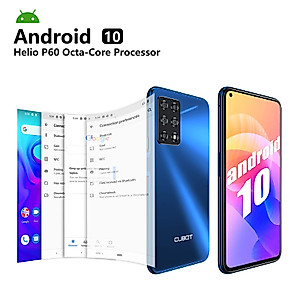 CUBOT Unlocked Phone 8GB RAM+128GB, X30 6.4" Screen Unlocked Smartphones, 48MP Camera, 4G Dual SIM Unlocked Android Phone, 4200mAh Battery, Android 10, Face ID, US Version, Blue