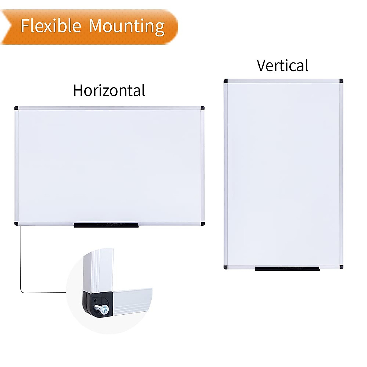 VIZ-PRO Magnetic Whiteboard/Dry Erase Board, 18 X 12 Inches, with 1 Eraser & 14 Markers & 4 Magnets