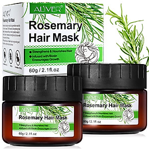 NIFEISHI Organics Rosemary Hair Masque, Hair Treatment Mask, Repairs Damage Hair Root, Essential Oil & Biotin Deep Treatment, Deep Conditioner Suitable for Dry & Damaged Hair-60g