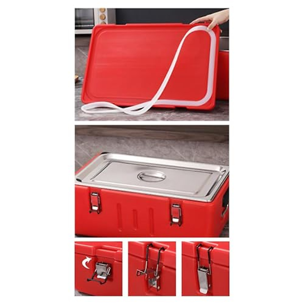 Bothyi Insulated Food Pan Carrier Food Warmer Box Insulated Food Container,Hot Box,Food Warmer for Restaurant Home Family Gatherings, 1 grid unremovable