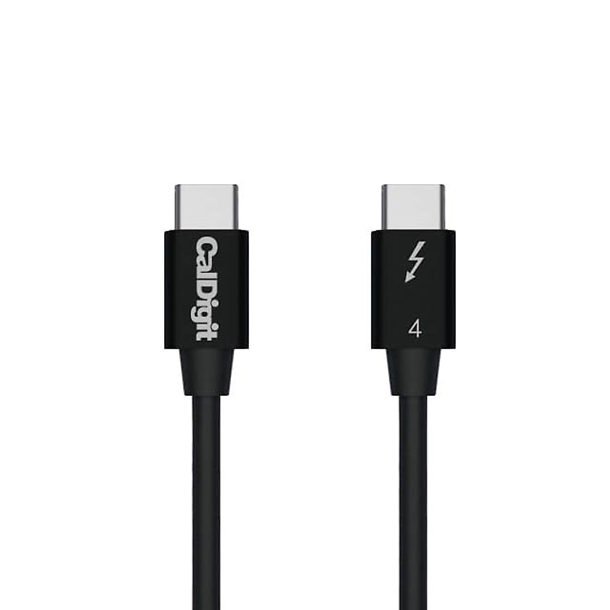 CalDigit Thunderbolt 4 Cable - 40Gbps 100W Power Delivery, Compatible with Thunderbolt 3 & USB Type C, MacBook Pro, iMac, iPhone 15 Max, Black (0.8 Meter 2.62 Feet, Thunderbolt 4 / USB 4 Cable)