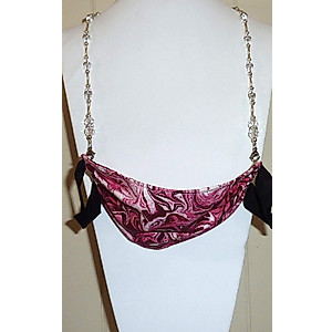 Hidden Hollow Beads Women's Fashion Crystal Beaded & Stainless Steel Eyeglass Glasses Strap Holder 28" Chain Leash Sunglasses (Crystal)