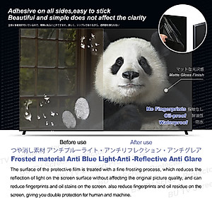 TV Anti-Blue Light Eye Protection Film, LCD TV Screen Protector Filter Anti-Glare/Anti Scratch Film for 32 Inch~75 Inch TV,40" 886 * 498