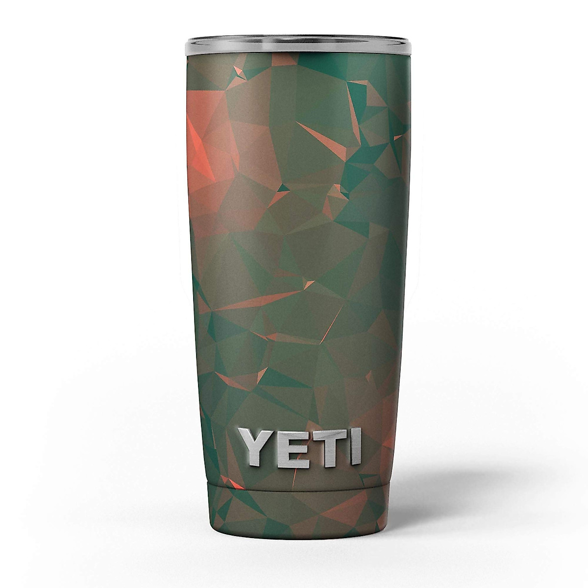 Design Skinz Green Geometric V10 - Skin Decal Vinyl Wrap Kit Compatible with The Yeti Rambler Cooler Tumbler Cups