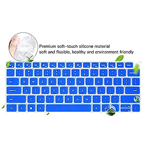 Keyboard Cover Skin for Dell Latitude 14" 7430 7420 7410, Dell Latitude 5430 5431 5420 14", Dell Latitude 7520 15.6", Dell Latitude 14" 9000 9510 9520 9420 9430 Keyboard Cover Protector, Blue