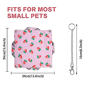 Skyeasure Small Animal Hammock, Pet Hanging Hammock, Pet Guinea Pig Rat Cage Hammock Soft Bunkbed Hanging Bed Napping Bed Sleep Nap Sack ​for Ferret Hamster Chinchilla Squirrel