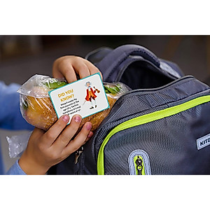 Lunch Box Notes for Kids – Pack of 60 Educational Lunch Box Notes - Lunch Notes Learning Flash Cards Kindergarten or School - School Lunch Accessories for Kids - Fun Facts Series 3