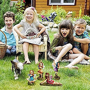 Mosama Fairy Garden 4pcs Yoga Fairy - Miniature Fairy Garden Accessories Outdoor or Indoor - Decorate Yours - Present as a Gift - Get Yoga Inspiration with Our Fairy Figurines