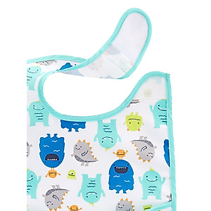 Simple Joys by Carter's Baby 4- Pack Feeder Bibs, Fire Trucks/Monsters/Stripe, One Size