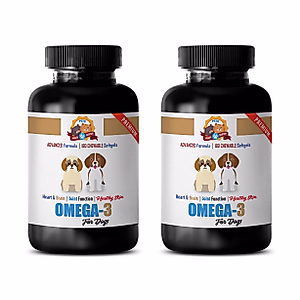 Dog Joint Health Supplements - Omega 3 - Dog Chewy SOFTGELS - Skin Health - Joint Support - Heart Health - Dog Fat Pills - 360 Softgels (2 Bottle)