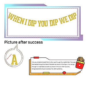 When I Dip You Dip We Dip banner, 90s Birthday Decoration, Fiesta Bachelorette Party Decorations, 80's Party Decor, Bridal Shower Hip Hop Pop Culture Party Supplies Gold Glitter