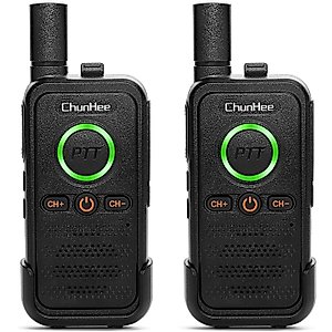 ChunHee 2 Pack Black Intercoms Wireless for Home Caregiver Pager Intercom for Elderly with Emergency SOS Alarm, 1.5 Miles Long Range Wireless Intercom System for Business Room to Room Communication