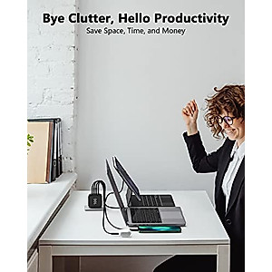 100W USB C Wall Charger, PD 3.0 PPS 4-Port GaN Super Fast Charger Type C Charging Station Foldable Power Adapter Travel Charger Block for MacBook Pro Air, iPhone 13, iPad Samsung Pixel Lenovo HP Dell