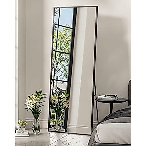 YSSOA Round Wall Mirror, Circle Mirror for Bathroom, Entry, Dining Room & Living Room Metal Black Frame Wall Mount Mirror, 24 inch
